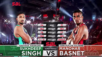 Sukhdeep Singh Chakria vs Manohar Basnet | Super Boxing League Haryana ...