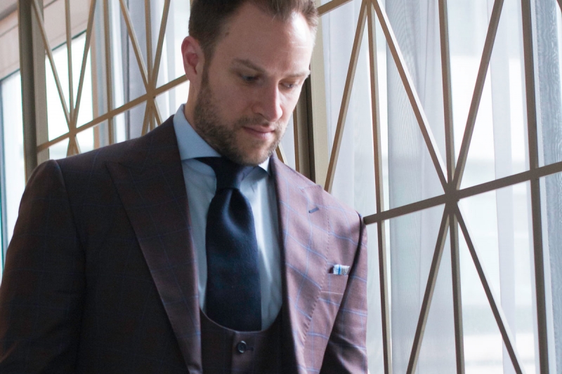 Mike Thomson Athletic Build Looks Fabulous in a Custom Suit by King ...